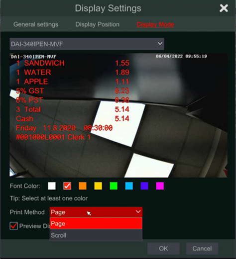 Pos On Screen Data Scroll Provision Isr