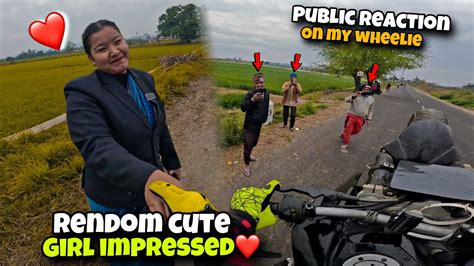 Rand0m Cute Girl Impress Ho Gyi ️😍 Kawasaki H2r ️ Youtube