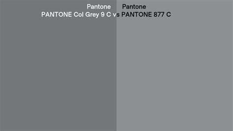 Pantone Col Grey 9 C Vs Pantone 877 C Side By Side Comparison