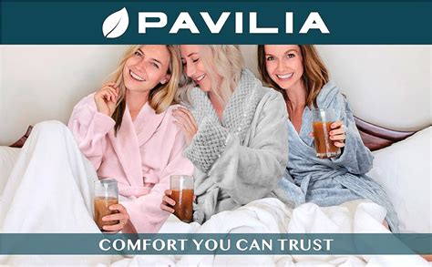 Pavilia Women Robe Fleece Plush Soft Fluffy Fuzzy Cozy Warm