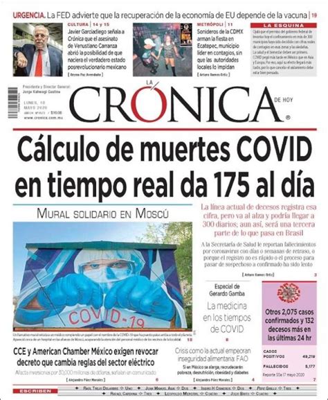 Periódico La Crónica De Hoy México Periódicos De México Edición De