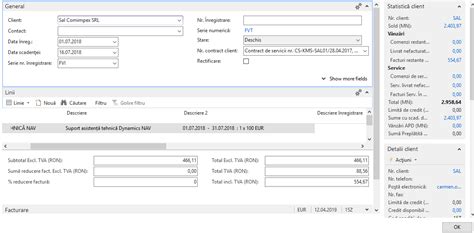 Dynamics Nav Navision Factura Din Contract Kepler Management Systems