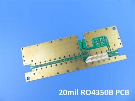Rogers High Frequency Pcb Built On 20mil 0508mm Ro4350b With Immersion