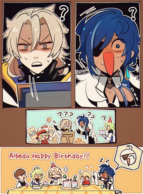 Klee Kaeya Sucrose Albedo And Timaeus Genshin Impact Drawn By Enpitsu01 Danbooru