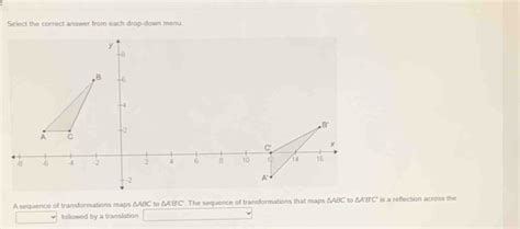 solved select the correct answer from each drop down menu a sequence