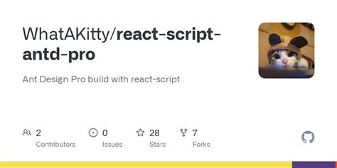 Github Whatakittyreact Script Antd Pro Ant Design Pro Build With