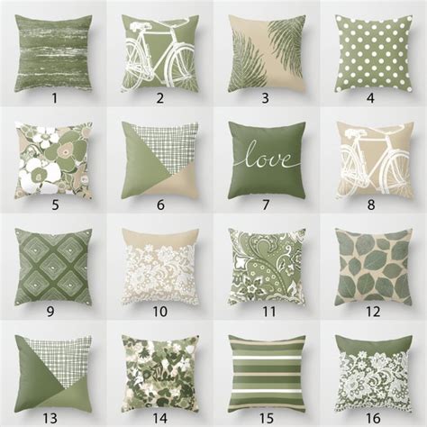 Sage Green Throw Pillow Etsy