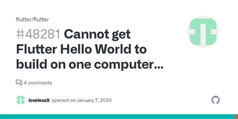 Cannot Get Flutter Hello World To Build On One Computer In Particular