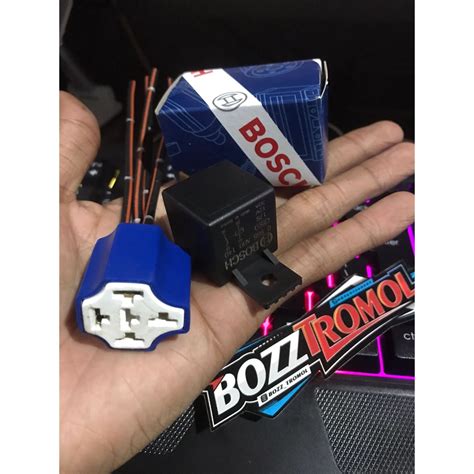Jual Relay Bosch 12v 30a Kaki 4 Socket Relay Ceramic Relai Set Soket
