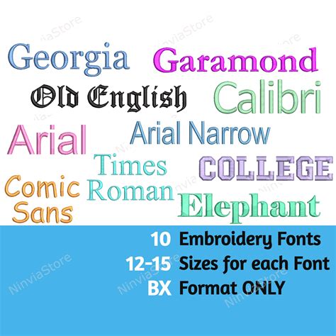 10 Bx Machine Embroidery Fonts Bundle Alphabet Embroidery Designs