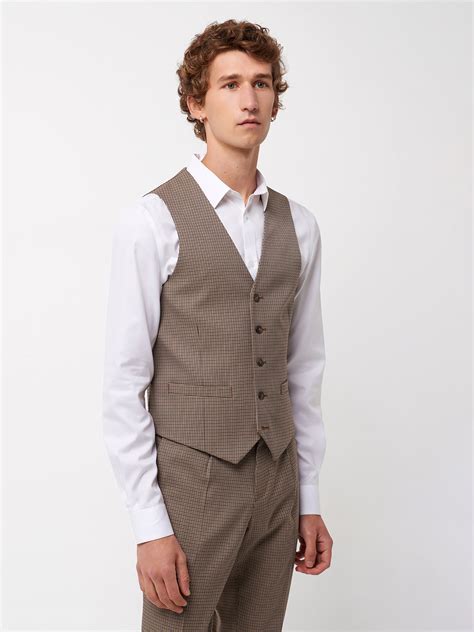 Gilet Coordonnable Stretch Pied De Puce Modalova