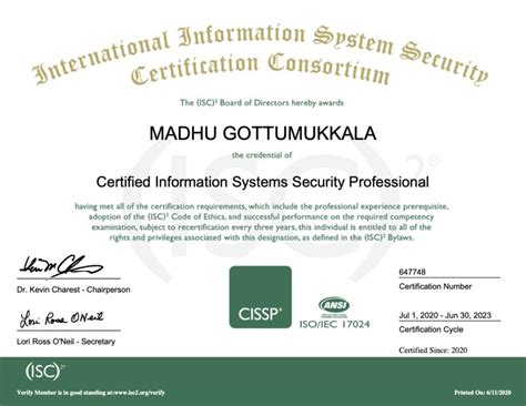 Madhu Gottumukkala Phd On Linkedin Cissp Isc2 15 Comments