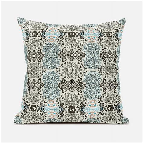 Amrita Sen Designs 18 X 18 In Carnival Geo Suede Blown And Closed Pillow