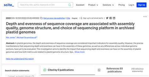 Depth And Evenness Of Sequence Coverage Are Associated With Assembly Quality Genome Structure