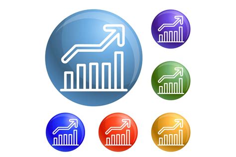 Grow Up Graph Icons Set Vector Graphic By Nsit0108 · Creative Fabrica