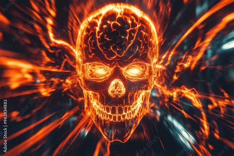 Neuroprosthetics Neuronal Action Potential And Cognitive Robotics Digital Humanoid With Glowing