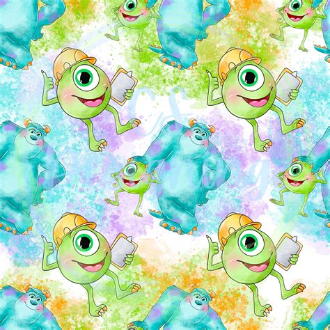 Monsters Inc Monsters Seamless Pattern Seamless Pattern Digital Paper
