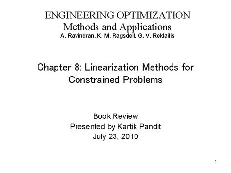 Engineering Optimization Methods And Applications A Ravindran K