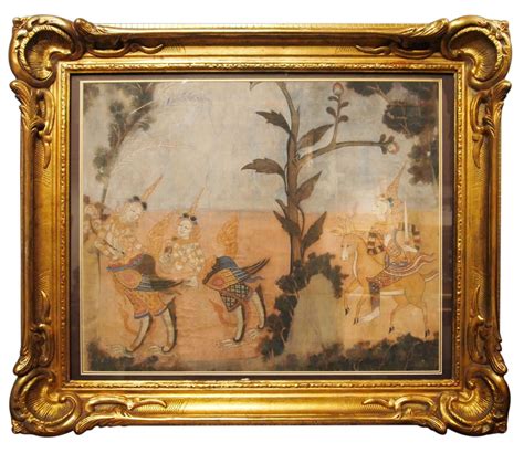Peinture Sur Soie Tha Lande E Si Cle Tableaux Autre Genre