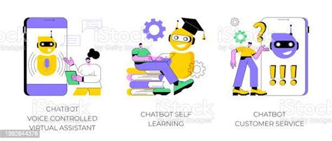 Smartphone Voice Application Abstract Concept Vector Illustrations