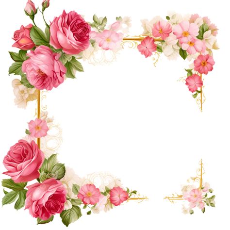꽃 코너 프레임 프레임 국경 설계 Png 일러스트 및 이미지 에 대한 무료 다운로드 Pngtree