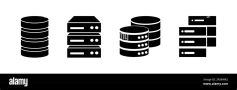 Database Icon Set Database Vector Icon Stock Vector Image And Art Alamy