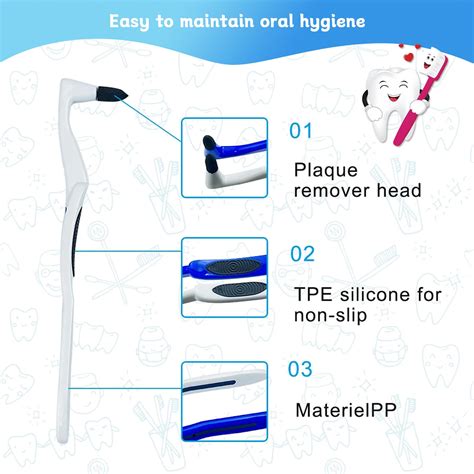 Ceonam 4 Pack Dental Tooth Stain Removers Ergonomic Handle Design