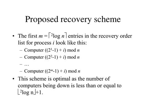 Ppt Optimal Recovery Schemes For Fault Tolerant Distributed Real Time