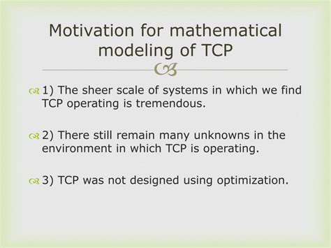 Tcp Periodic Modeling Ppt
