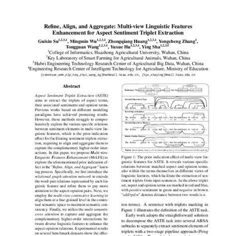 Refine Align And Aggregate Multi View Linguistic Features