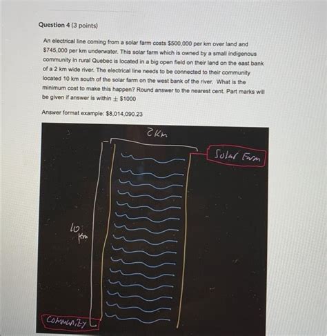 Solved Question 4 3 Points An Electrical Line Coming From