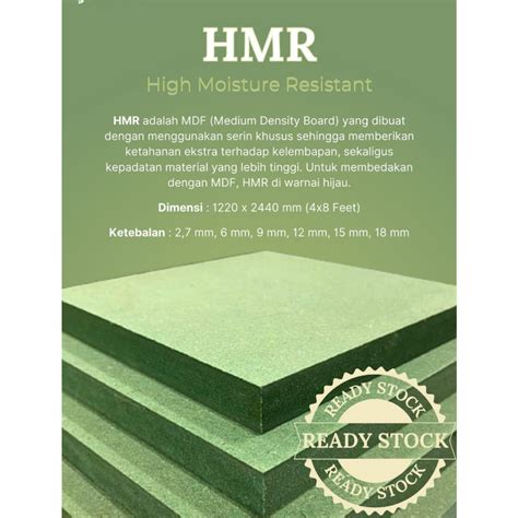 Jual Mdf Hmr Anti Air 3 Mm 6 Mm 9 Mm 12 Mm 15 Mm 18 Mm Hijau Hmr Waterproof Kualitas