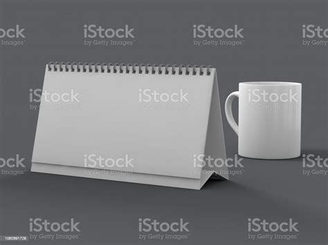 테이블에 빈 책상 달력입니다 Mockup 설계 개념입니다 3d 0명에 대한 스톡 사진 및 기타 이미지 0명 개념 개성