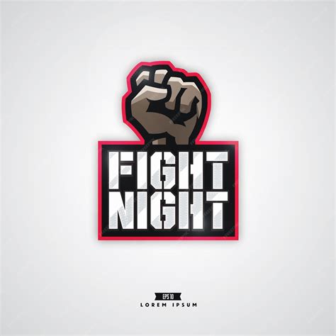 Premium Vector Modern Professional Fighting Logo Design Fight Night