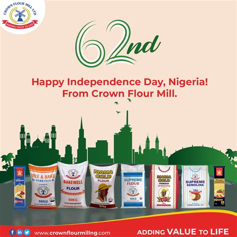 Happy Independent Day Nigeria Crown Flour Mill Ltd