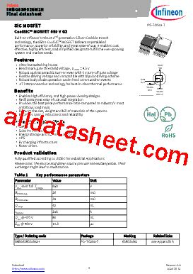 IMBG65R026M2H Datasheet PDF Infineon Technologies AG