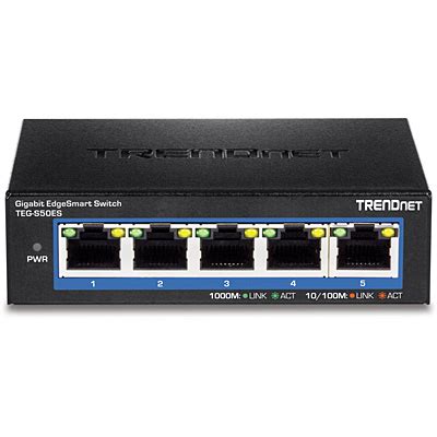 5 Port Gigabit EdgeSmart Switch TRENDnet TEG S50ES