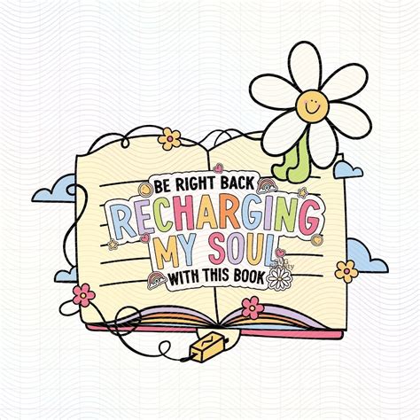Brb Recharging My Soul With This Book Svg And Png — Svg Society Shop