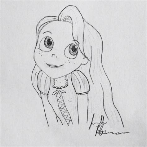 Rapunzel Doodle By Jennell Robinson Disney Doodles Female Sketch Art