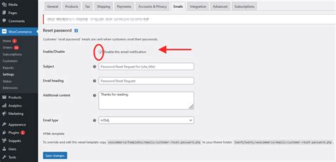 Preventing Admin Password Reset Notification E Mails
