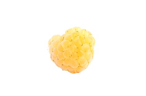 Yellow Raspberry On White Background Orange Nutrition Vitamin