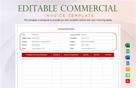 Free Print Commercial Invoice Report Download Free Print Commercial