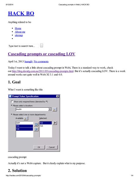 Cascading Prompts In Webi Hack Bo Pdf