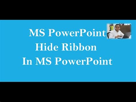 Hide Ribbon In MS PowerPoint YouTube