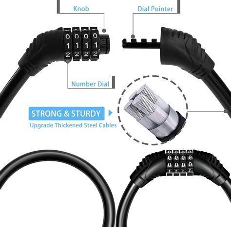 Bike Lock Portable Bicycle Lock High Security Bike Locks Cycling Lock