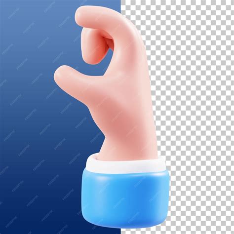 Premium Psd Pinch Hand Gesture 3d Illustration