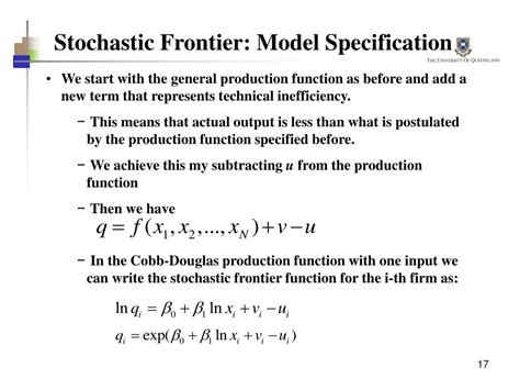 PPT Efficiency And Productivity Measurement Stochastic Frontier Analysis PowerPoint
