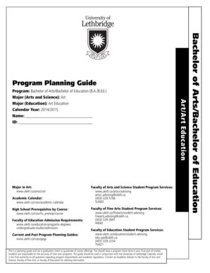 Fillable Online Uleth Artbabed Fm Uleth Fax Email Print PdfFiller