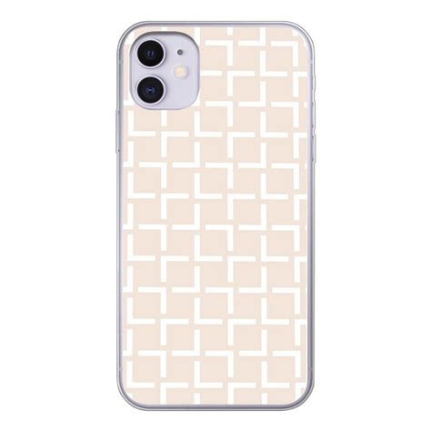 Muchowow Handyhülle Design Linie Muster Beige Handyhülle Apple