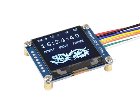 Waveshare 15inch Oled Display Module 128x128 Pixels Spii2c Interface 16 Gray